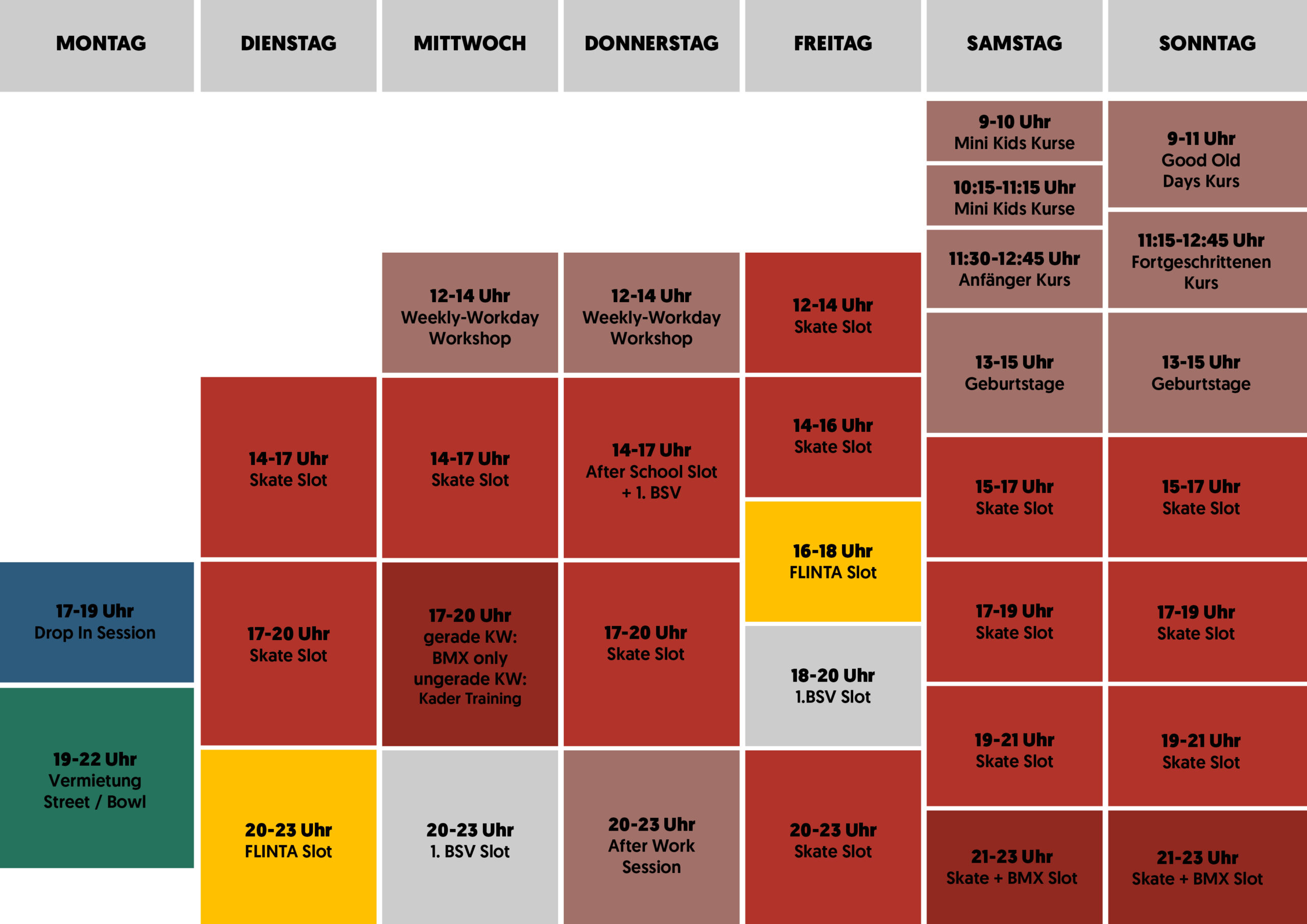 Skatehalle Berlin | SHB – Winterplan